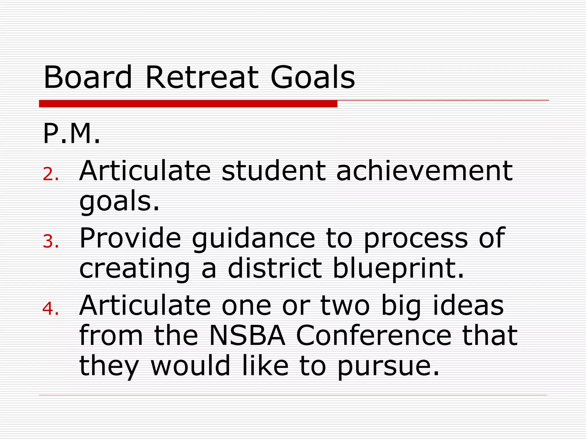 Blueprint And Board Goals | PPT