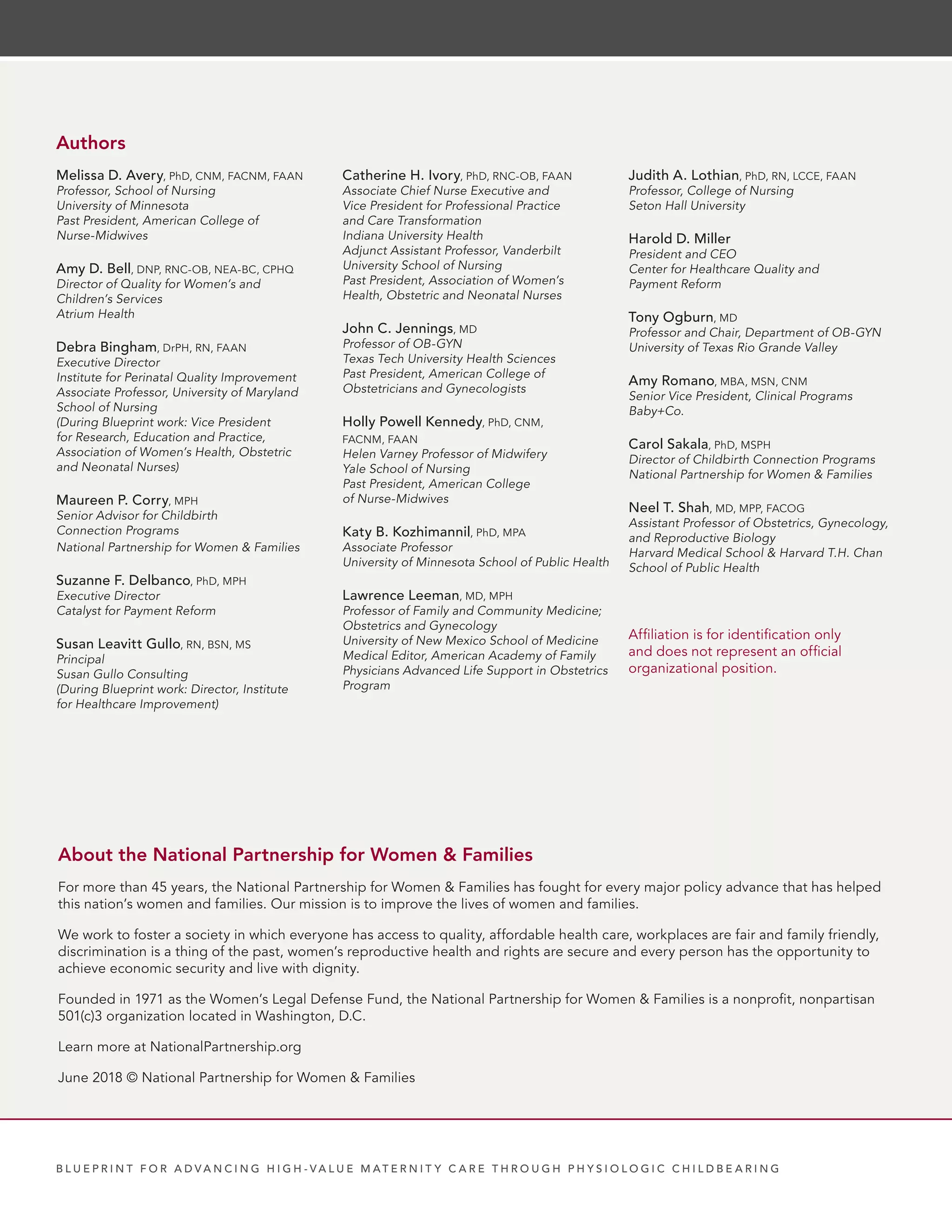 Blueprint for-advancing-high-value-maternity-care | PDF