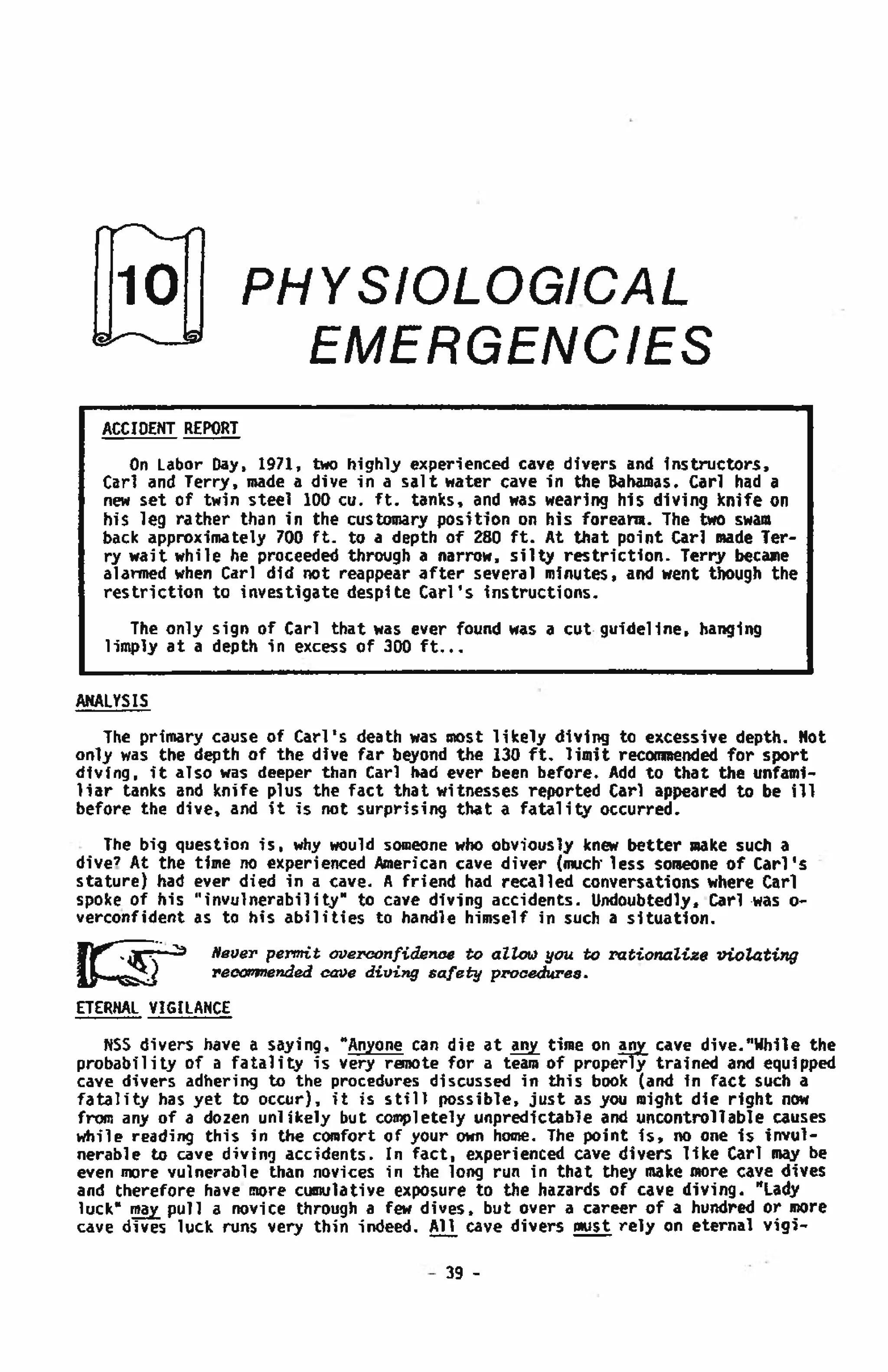 BASIC CAVE DIVING - A Blueprint for Survival | PDF