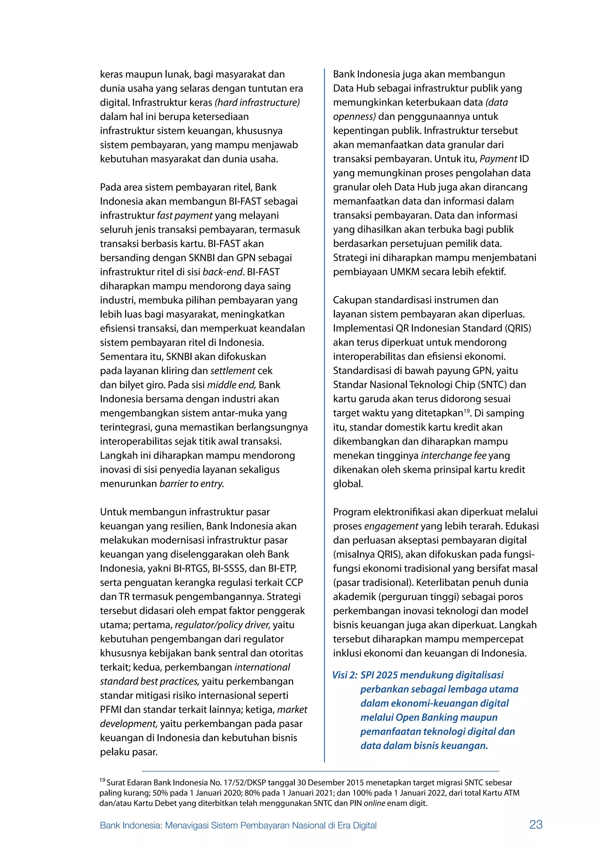 Blueprint Sistem Pembayaran Indonesia Tahun 2025 | PDF