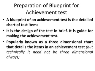 Blueprint and achievemnt test | PPT