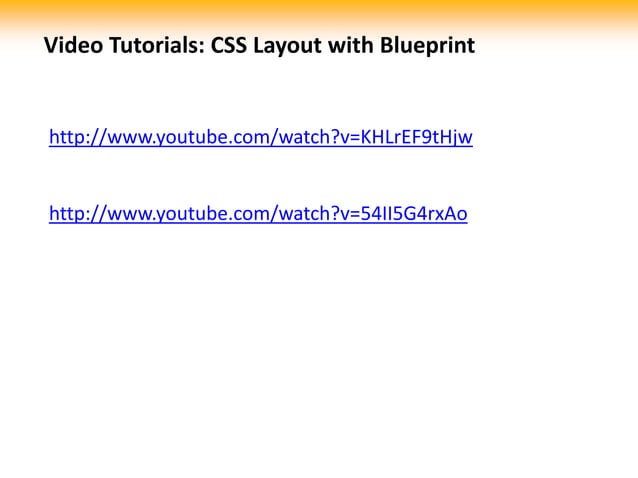 Blueprint css framework | PPTX