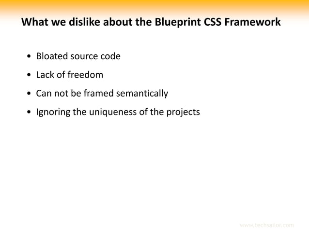 Blueprint css framework | PPTX