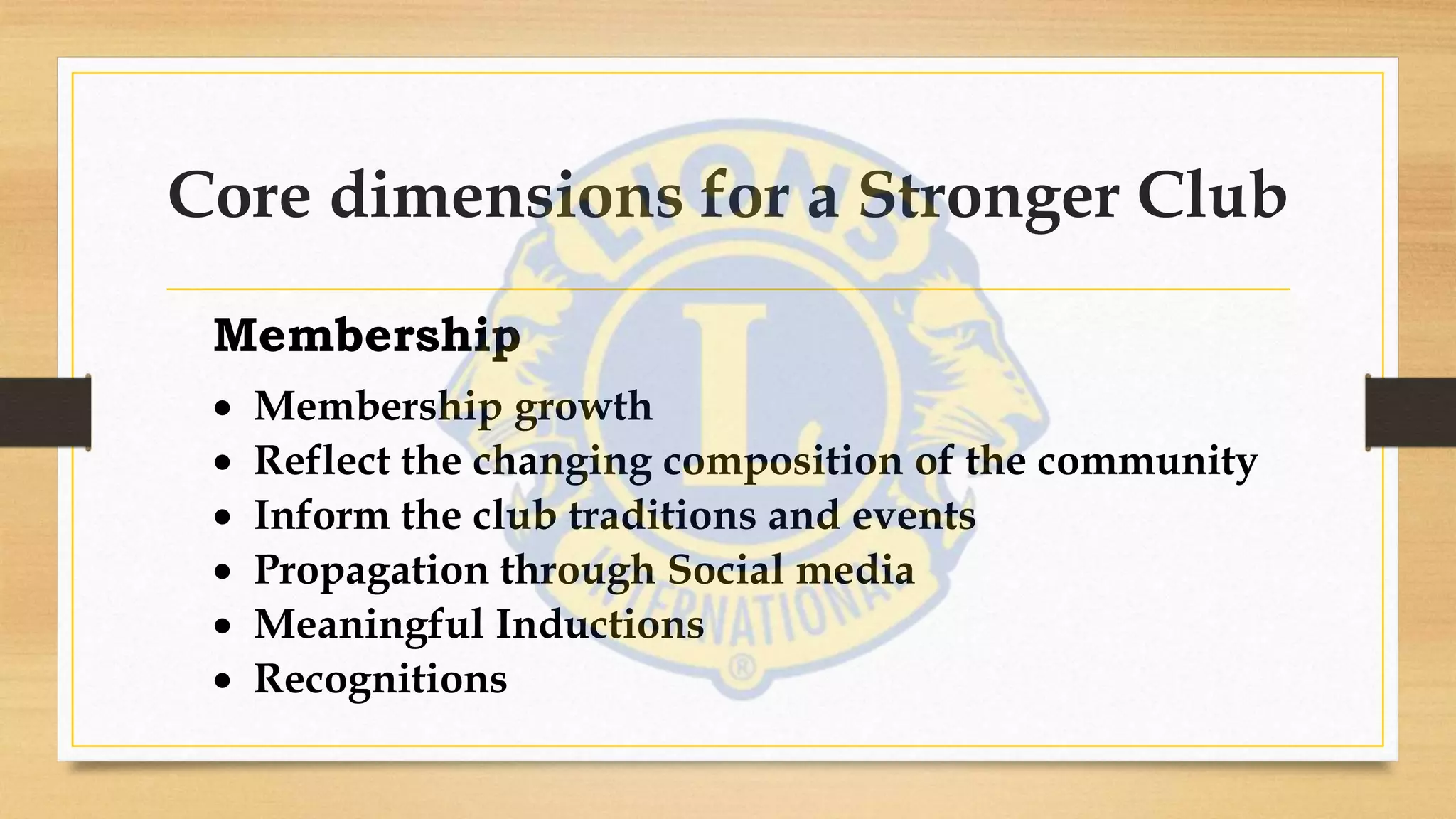 Stronger Lions Club Blueprint | PPTX