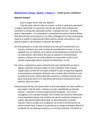 Bashar - SCHIȚA PENTRU SCHIMBARE | DOC