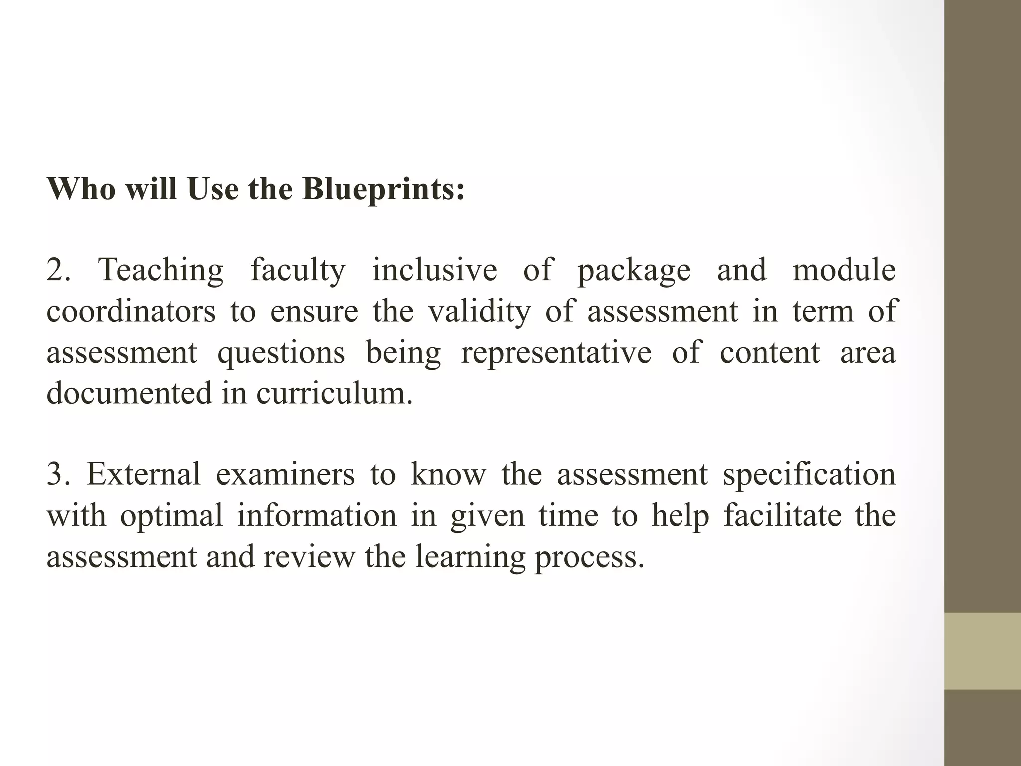 Blue print of examination questions D.EL.ED course | PDF
