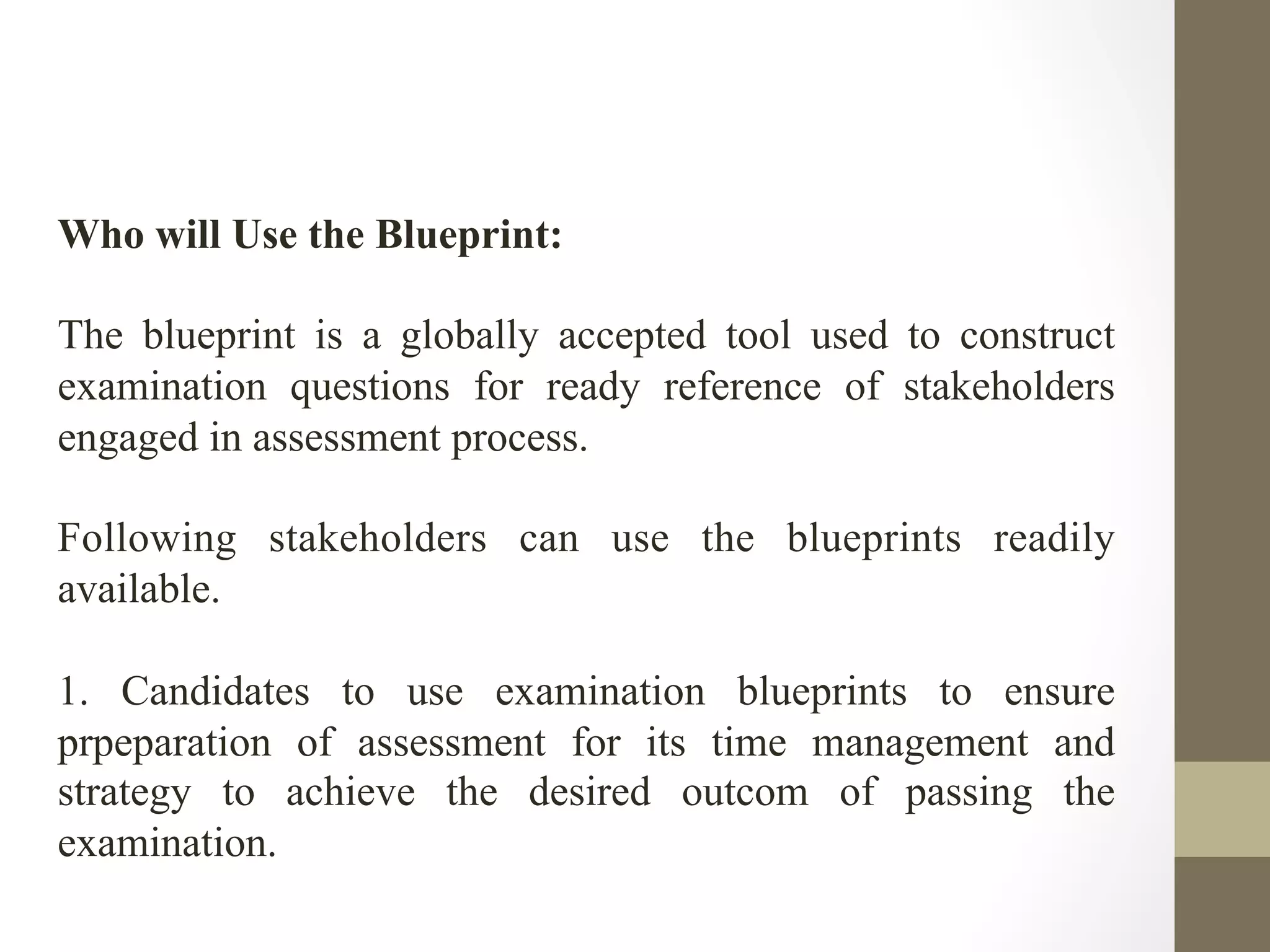 Blue print of examination questions D.EL.ED course | PDF