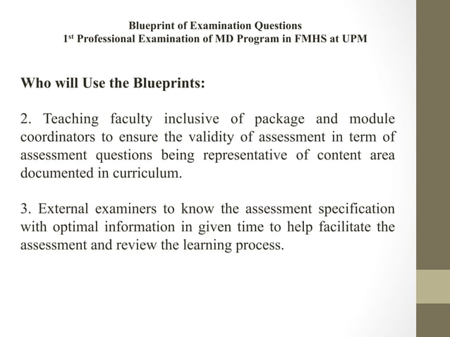 Blueprint of exam questions | PDF | Educational Assessment | Education