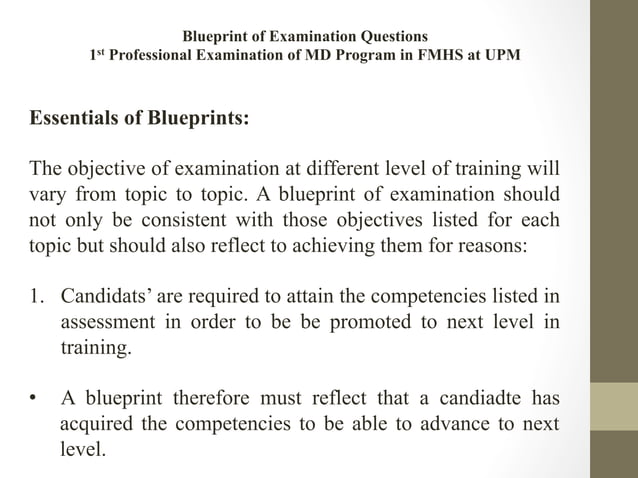Blueprint of exam questions | PDF | Educational Assessment | Education