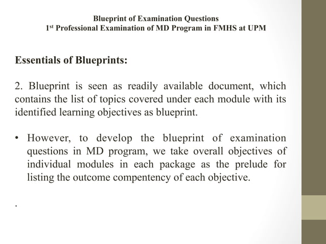 Blueprint of exam questions | PDF | Educational Assessment | Education