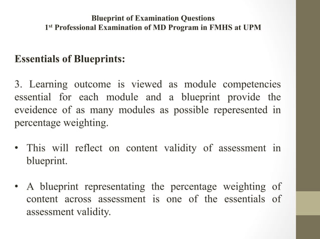 Blueprint of exam questions | PDF | Educational Assessment | Education