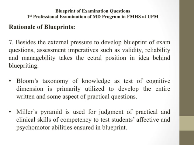 Blueprint of exam questions | PDF | Educational Assessment | Education