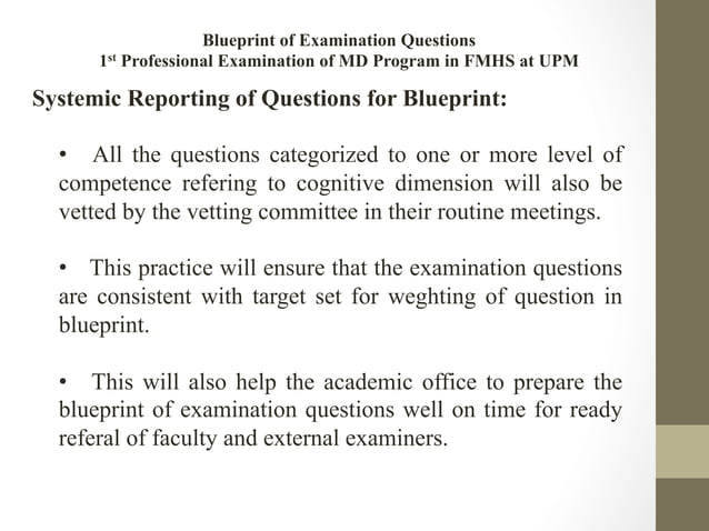 Blueprint of exam questions | PDF | Educational Assessment | Education