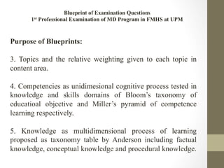 Blueprint of exam questions | PDF