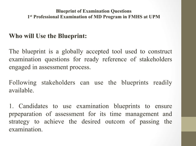Blueprint of exam questions | PDF | Educational Assessment | Education