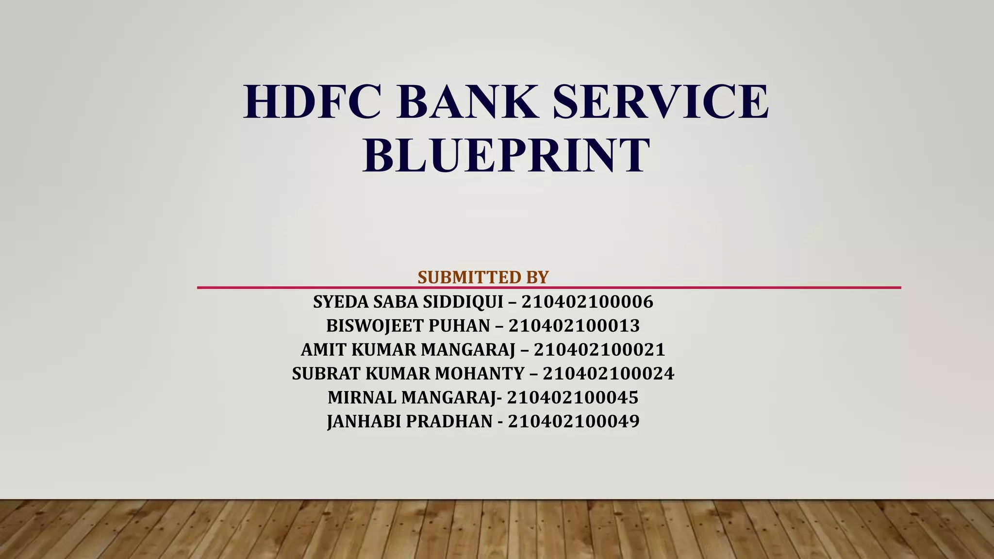 Blue print of HDFC bank.pptx