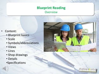Blueprint reading, surveying and layout 18.1 | PPTX