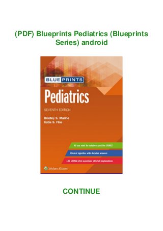 ( PDF ) Blueprints Pediatrics (Blueprints Series) android