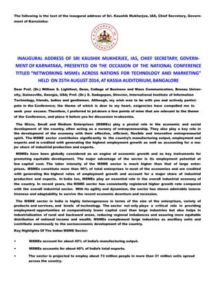 RIMSR Blue print on MSME, Skill Development,Project Management | PDF