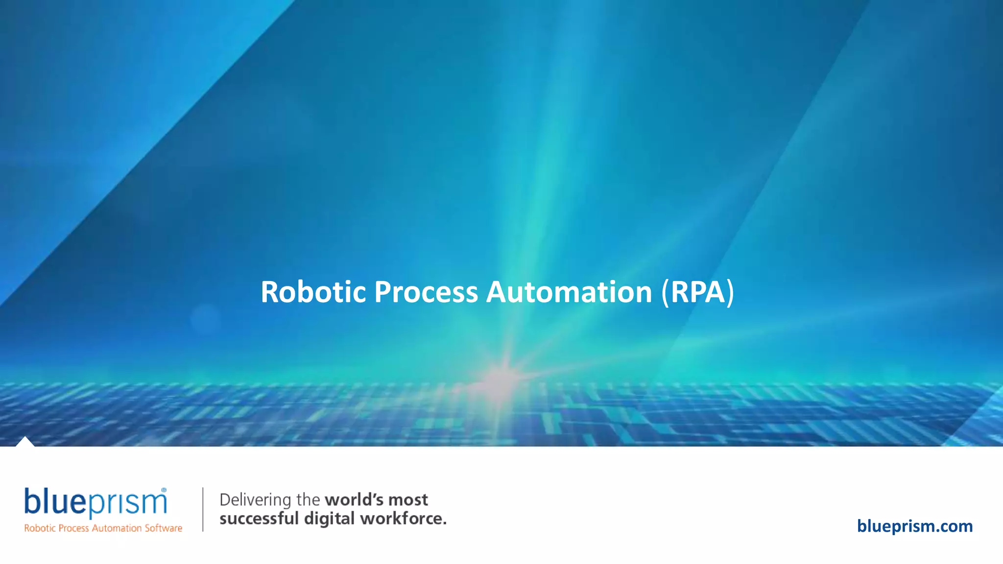 Blue Prism Introduction Pptx Robotics Technology And Computing
