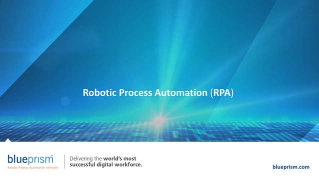 Blue prism introduction | PPTX | Robotics | Technology & Computing