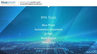 Blue prism introduction | PPTX