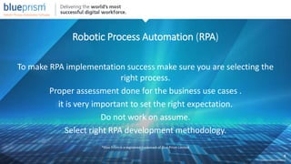 Blue prism introduction | PPTX