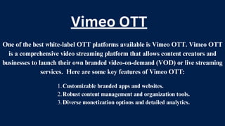 5 Best White Label OTT Platforms | PDF