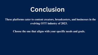 5 Best White Label OTT Platforms | PDF