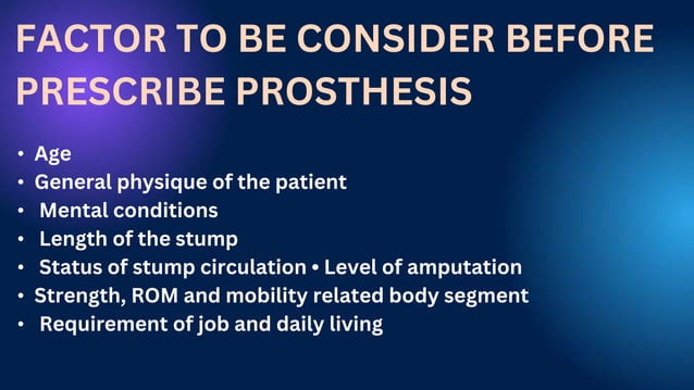 Prosthesis | PPTX | Surgery | Medical Health