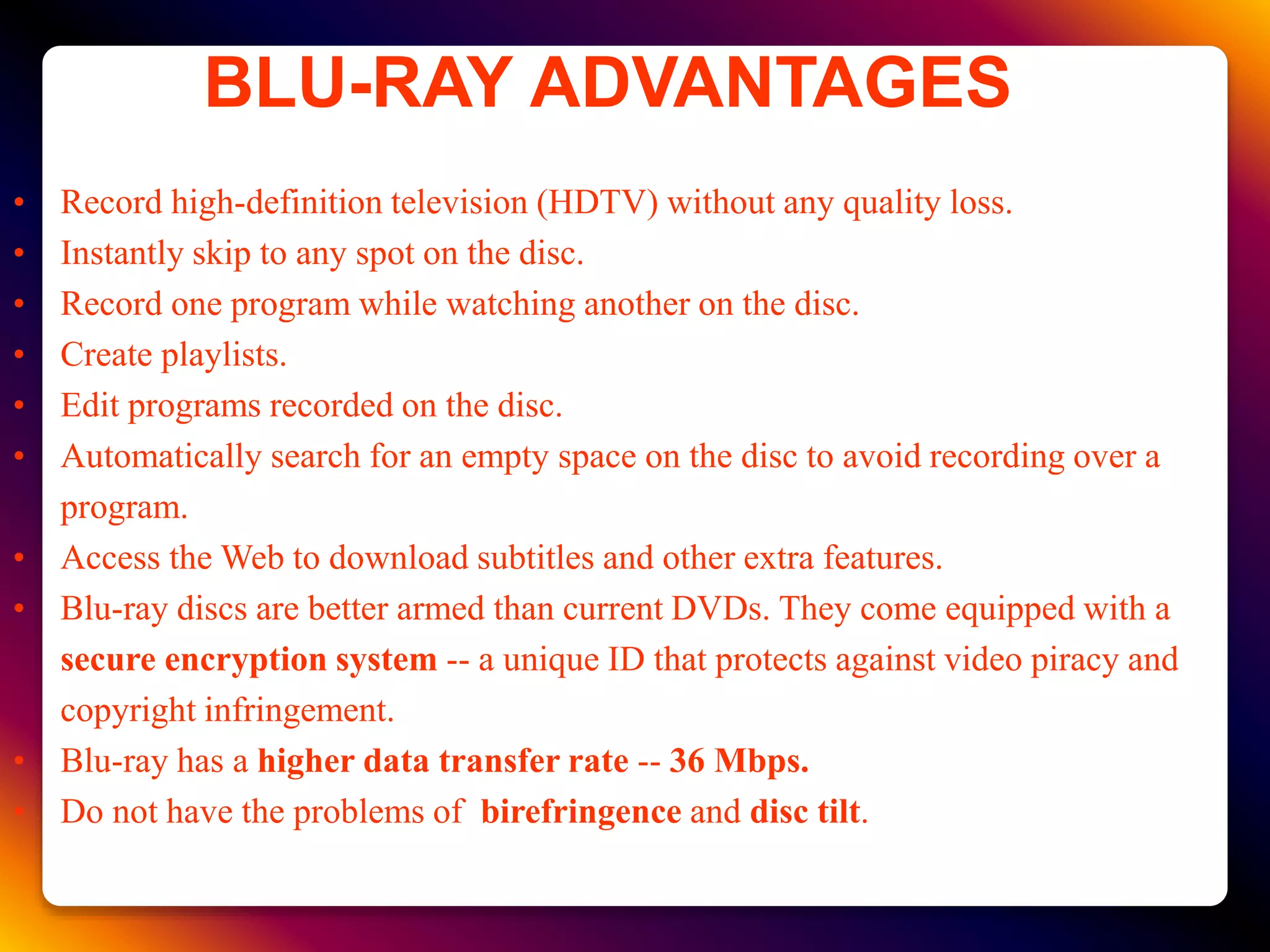 Blue ray disk ppt | PPTX