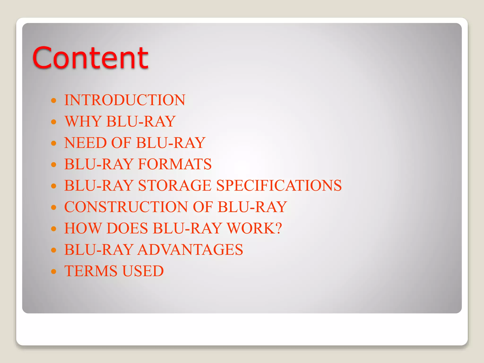 Blue ray disk ppt | PPTX