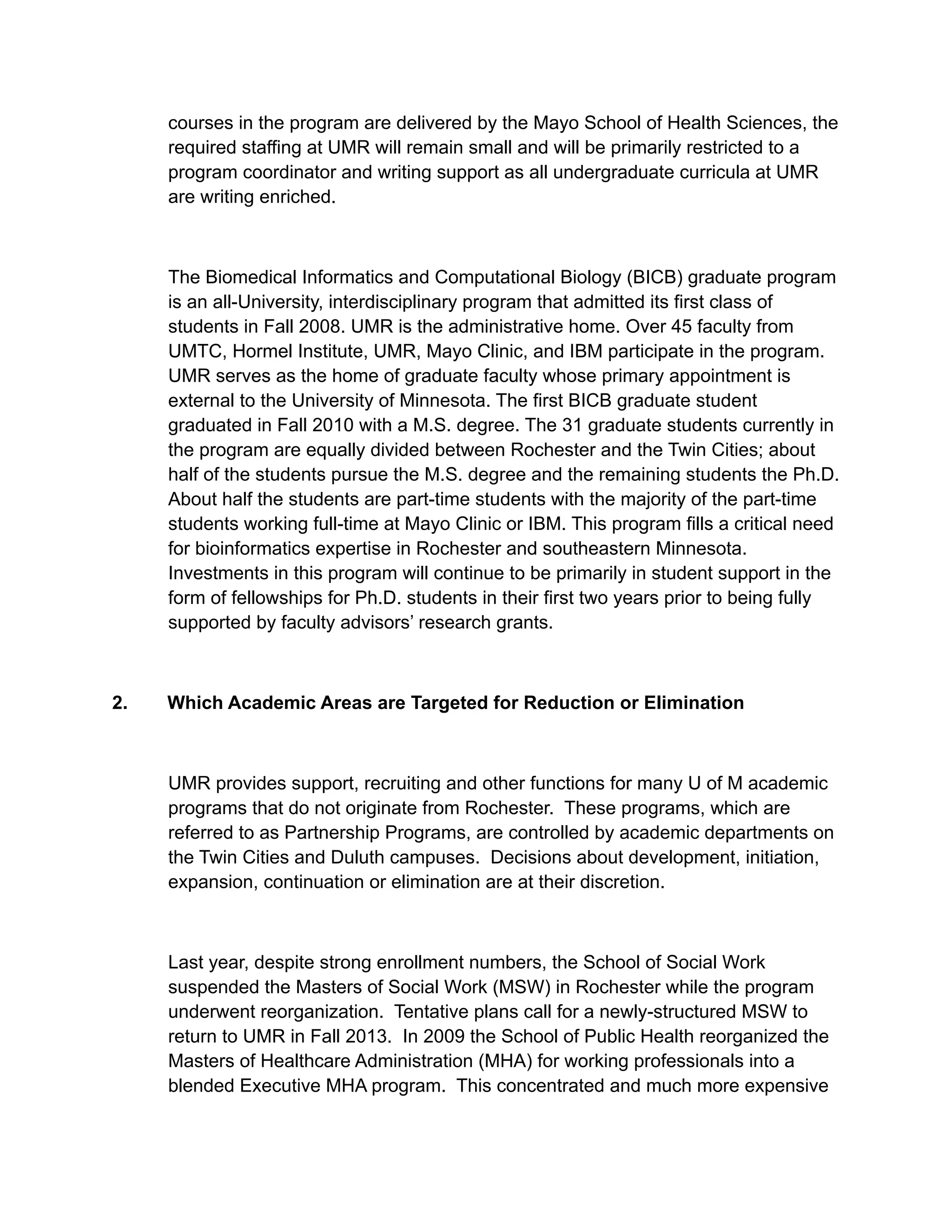 UMR report | PDF | Undergraduate Education | College Education