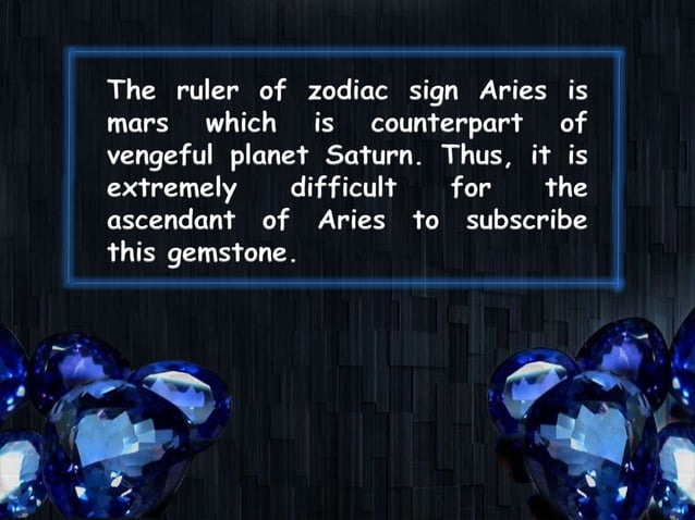 Blue Sapphire Gemstone For Aries | PPTX