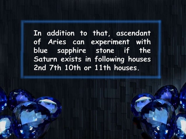Blue Sapphire Gemstone For Aries | PPTX