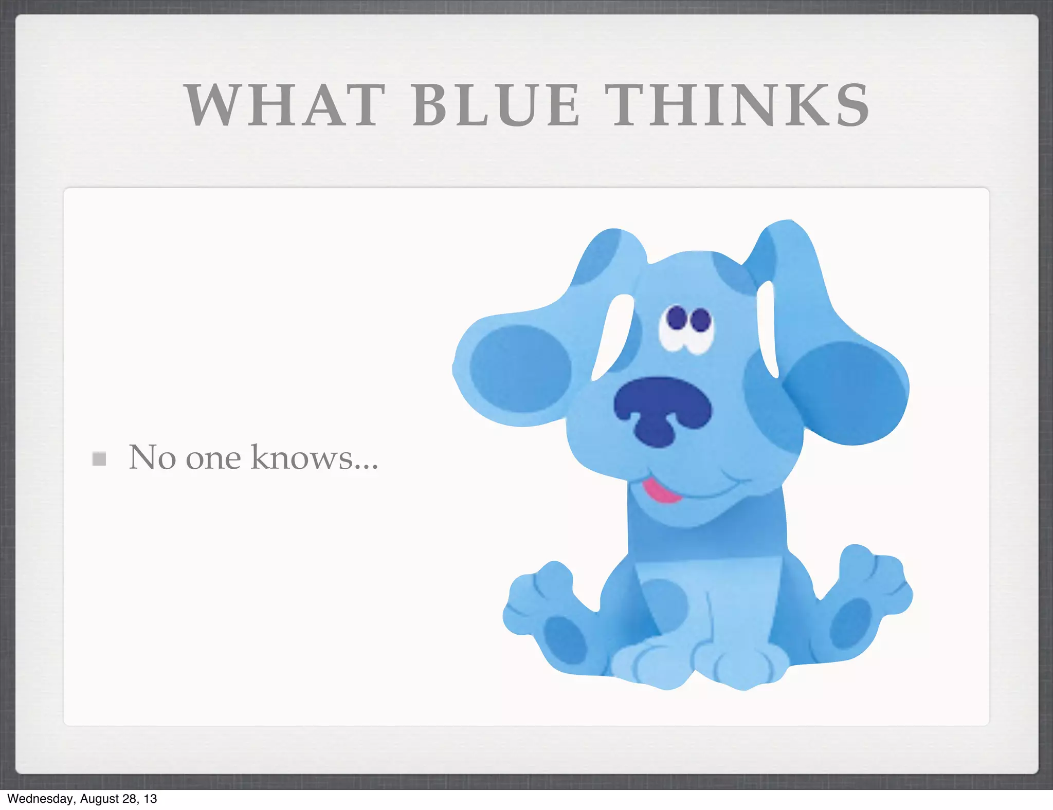 Blues Clues Characterization | PDF
