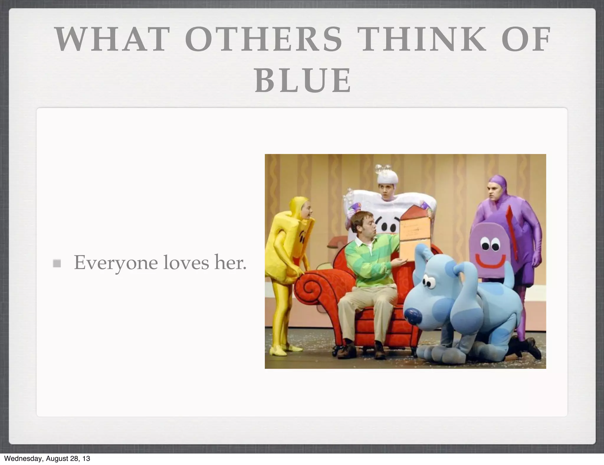 Blues Clues Characterization | PDF