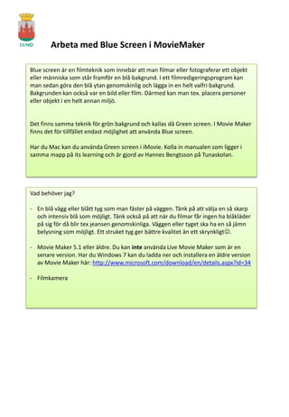 Blue screenmoviemakermanual | PDF | Cameras and Camcorders | Consumer ...