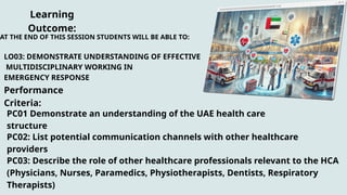 channel communication between hospital and ambulance services | PPTX