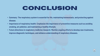 The Respiratory System - Human physiology and anatomy | PPTX