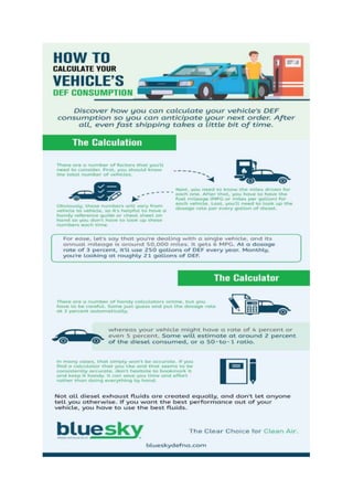 How to Calculate Your Vehicle's DEF Consumption | DOCX