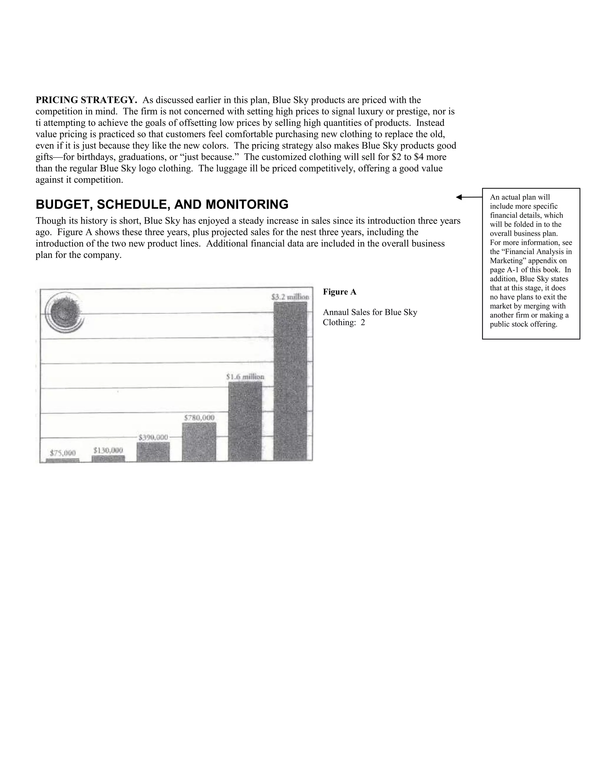 Blue sky marketing plan | DOC