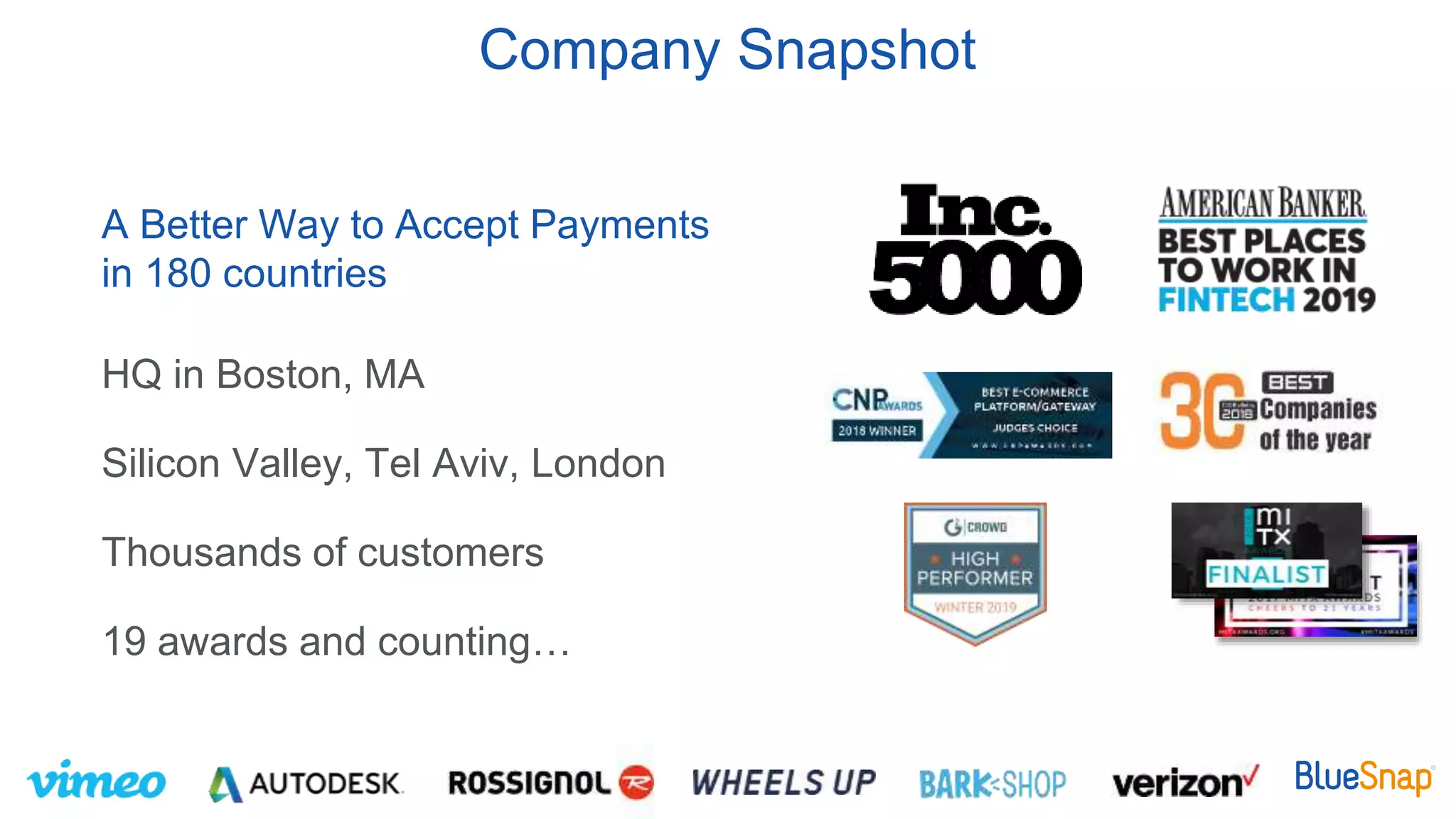 BlueSnap All-in-One Payment Platform Overview Deck | PPT