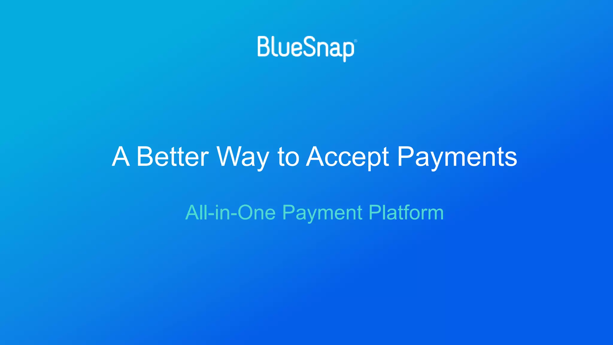BlueSnap All-in-One Payment Platform | PPT