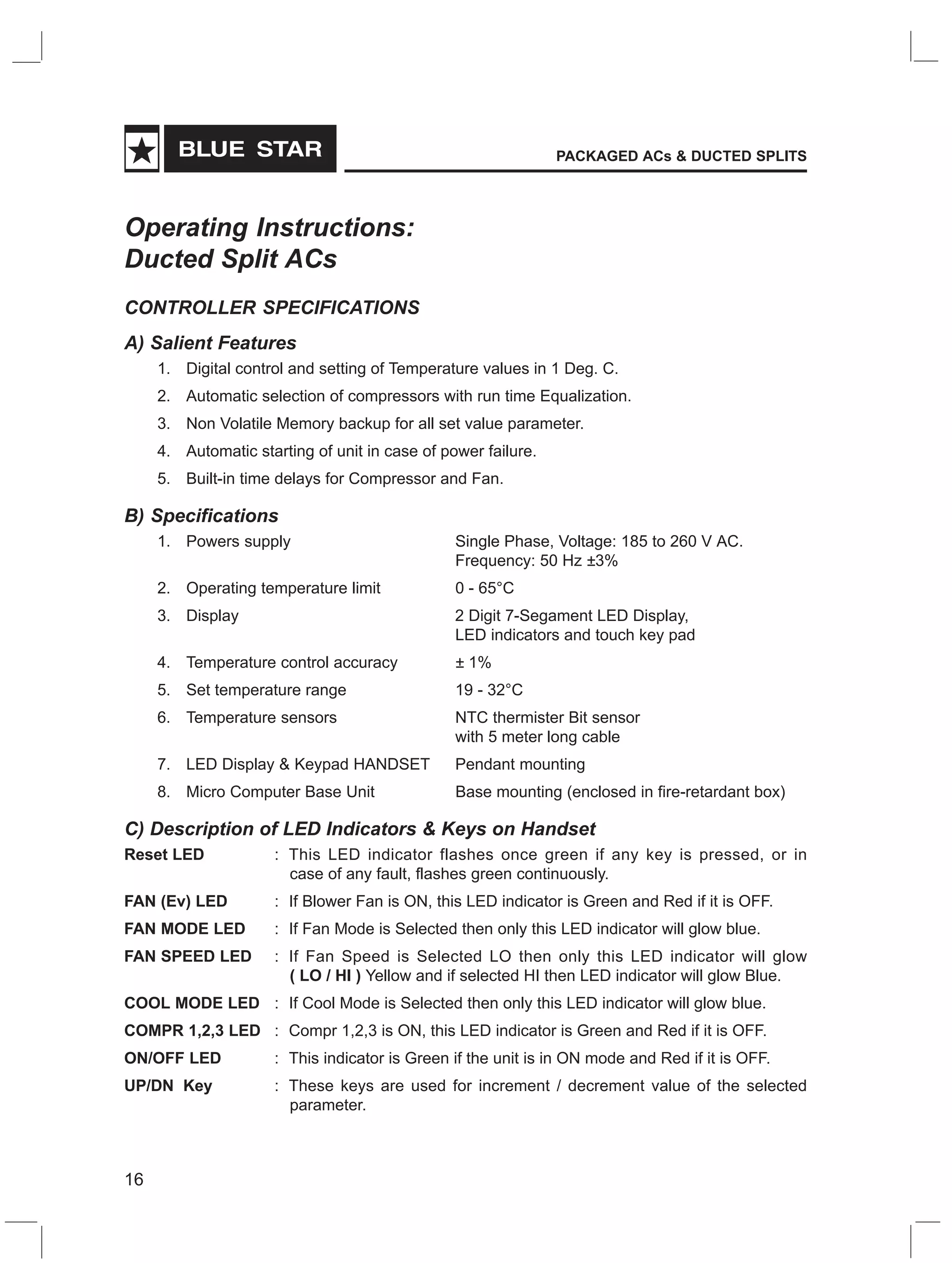 Blue star package units | PDF