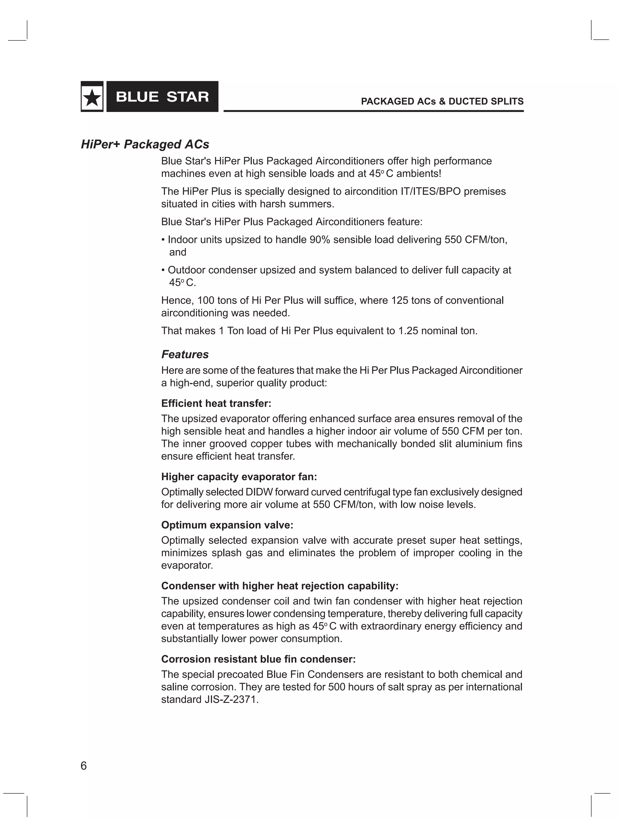 Blue star package units | PDF