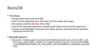 Some analysis of BlueStore and RocksDB | PPT