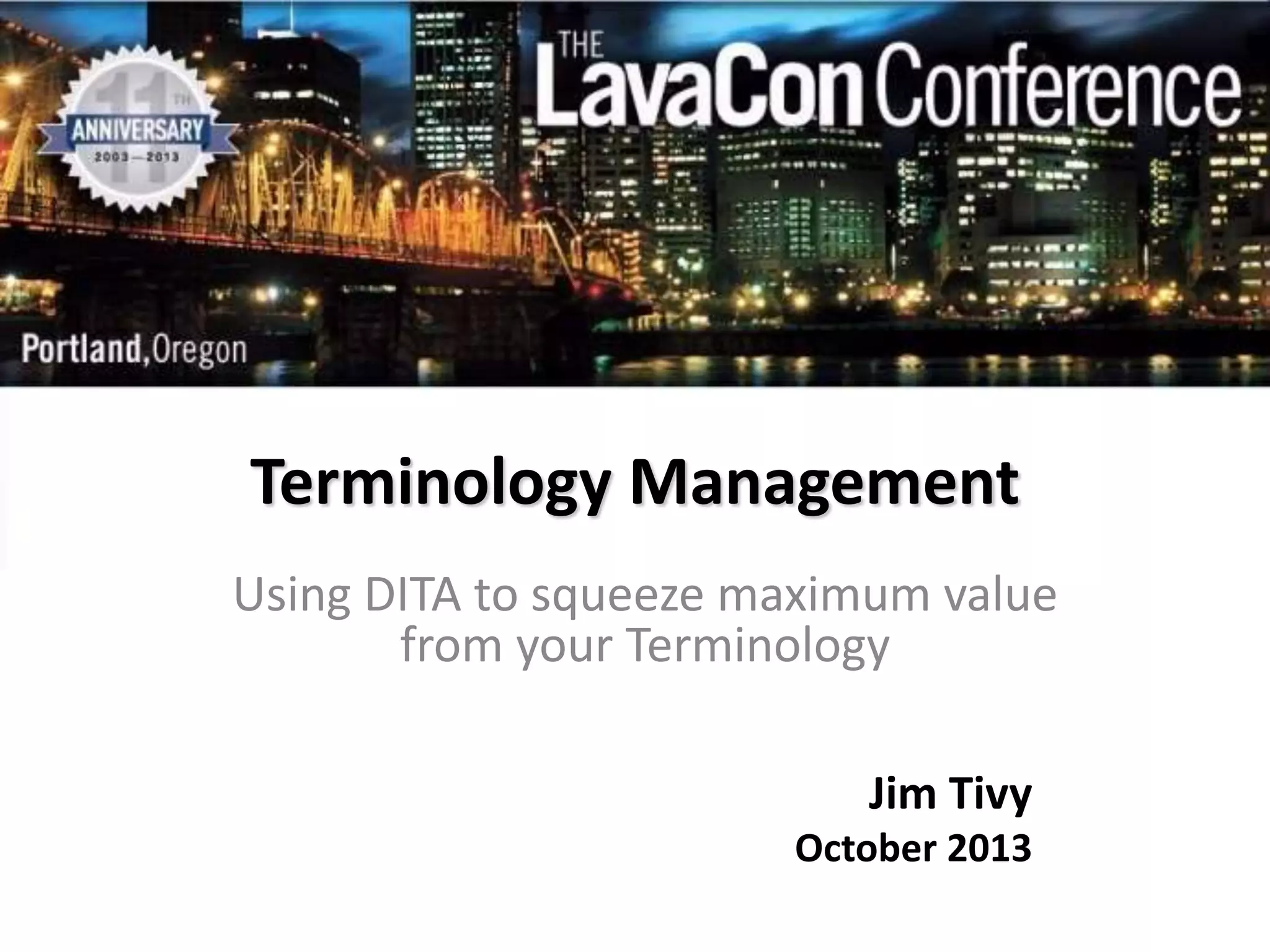 Terminology Management in DITA | PPTX