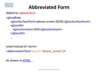 Terminology Management in DITA | PPTX | Search | Internet