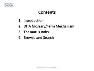 Terminology Management in DITA | PPTX | Search | Internet